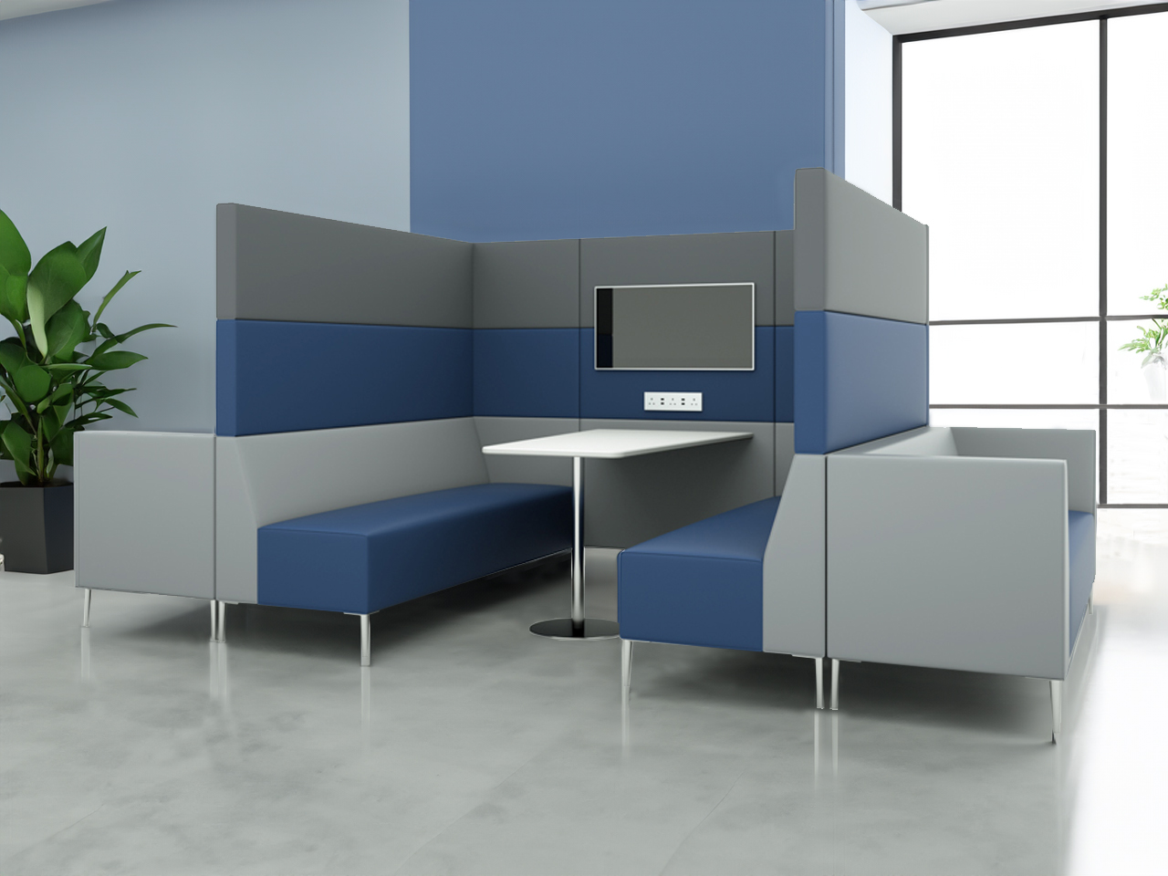 Frank Modular Office Booth - Citrus Seating - Breakout Office Seating